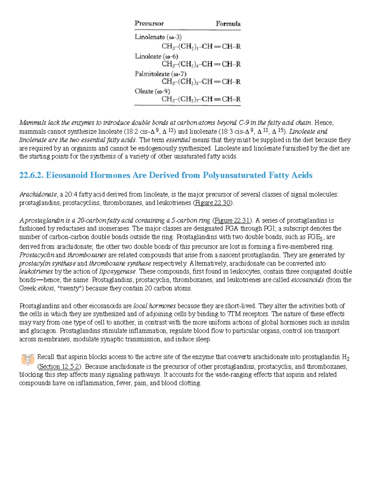 Biochemistry stryer 5th ed.9 - Mammals lack the enzymes to introduce ...