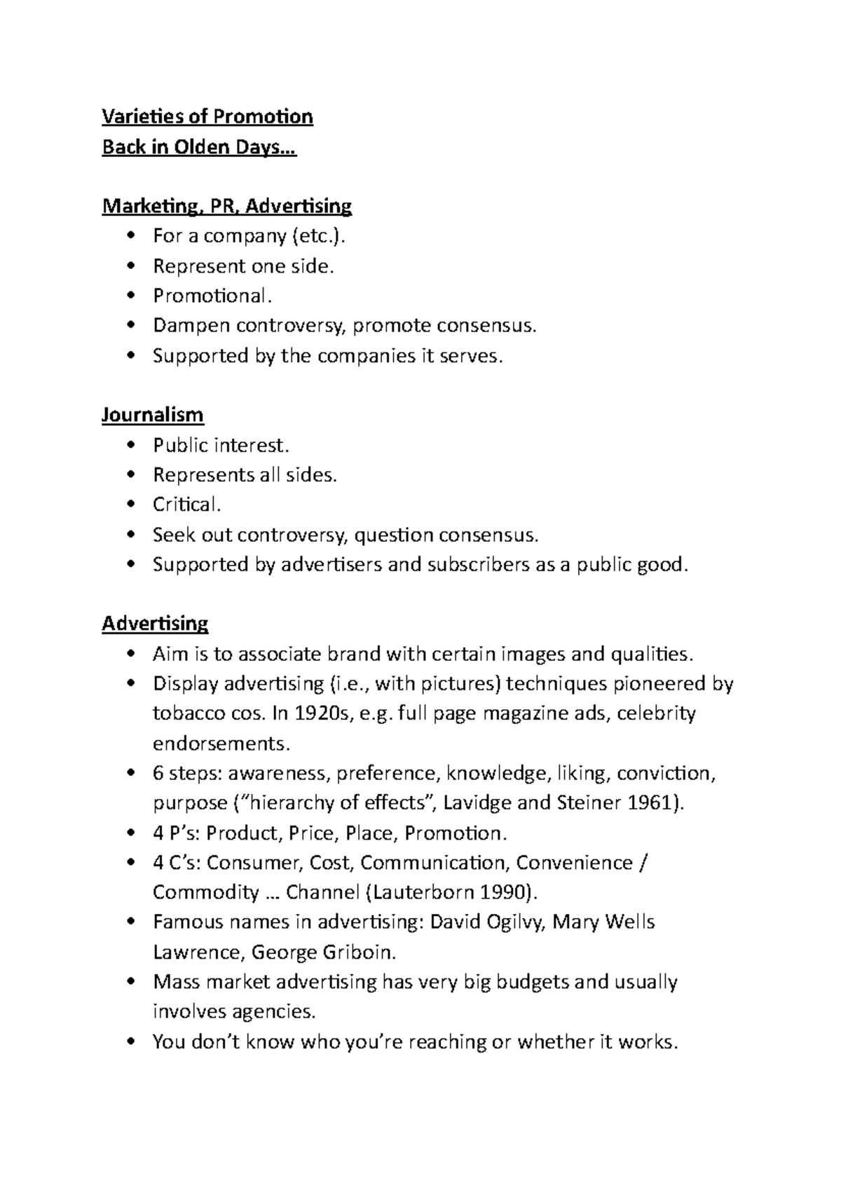 Varieties of Promotion - Professional Writing Practice - Varieies of ...