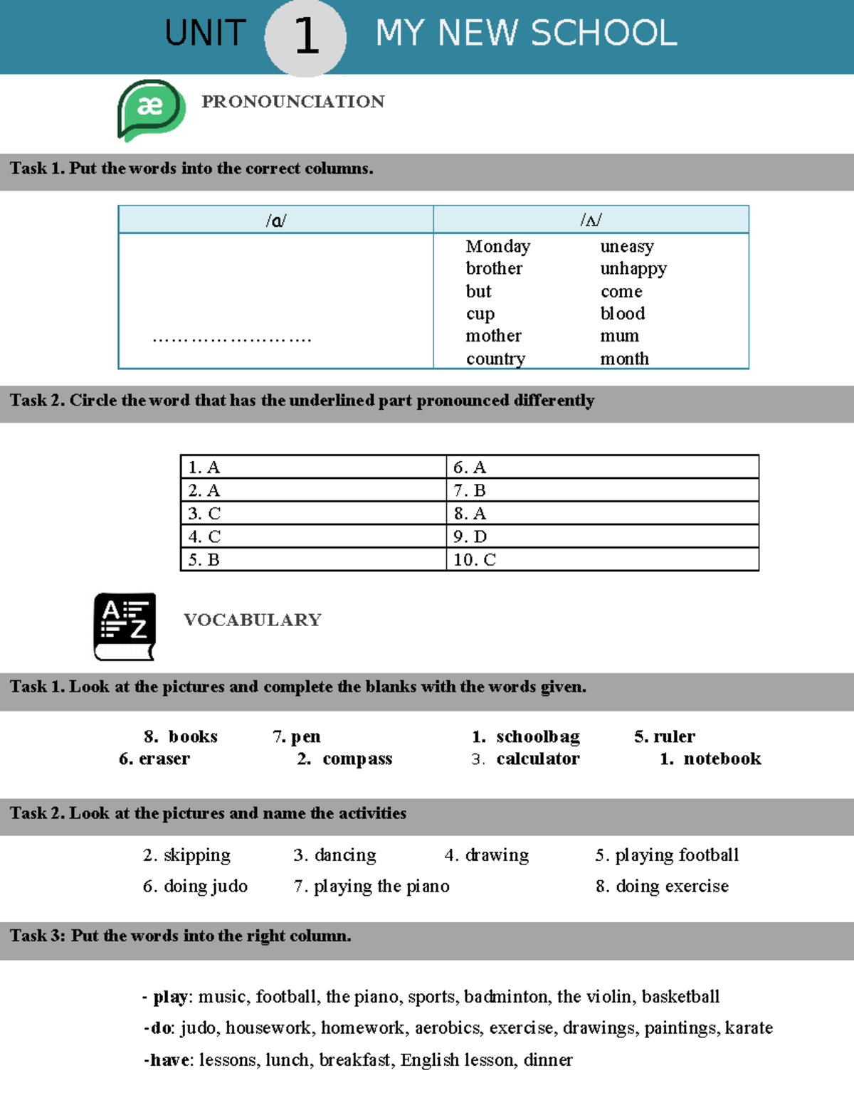 Grade 6- TERM 1 - KEY - English6 - English linguistic - Studocu