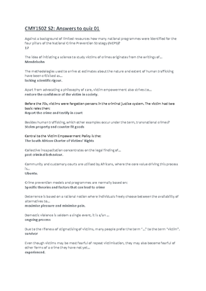 CMY1501 2018 10 E 1 past exam papers - cmy1502 - Unisa - Studocu