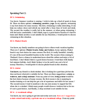 Speaking-Part-3 - abcd - Speaking Part 3 Đề 1: Parents are the best ...