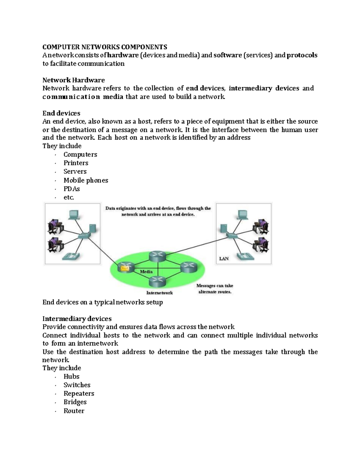 L2 CN Computer Networks Components - COMPUTER NETWORKS COMPONENTS A ...