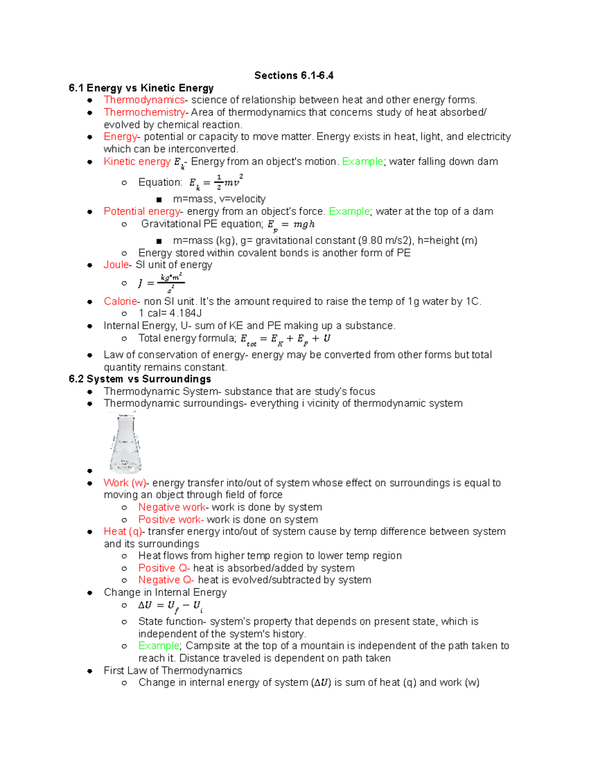 Chapter 6 - Energy and reaction - Sections 6-6. 6 Energy vs Kinetic ...