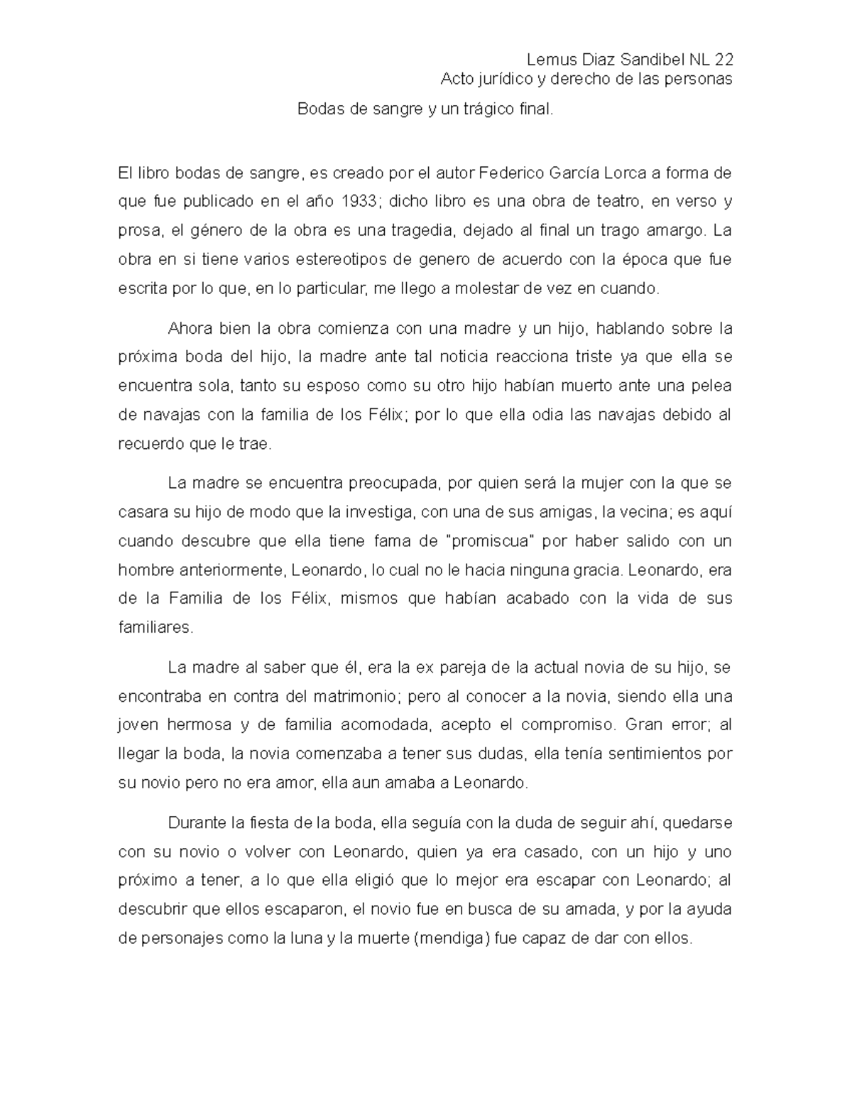 Bodas de sangre y un trágico final - El libro bodas de sangre, es ...