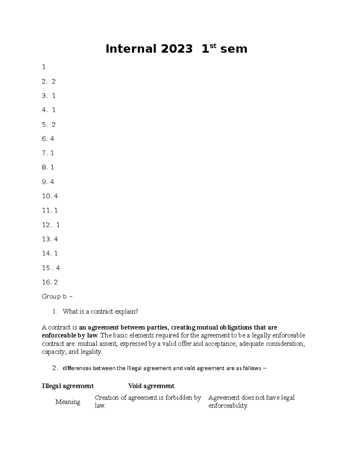 Internal 2023 1st semester - Internal 2023 1 st sem 1 2 1 1 2 4 1 1 4 4 ...