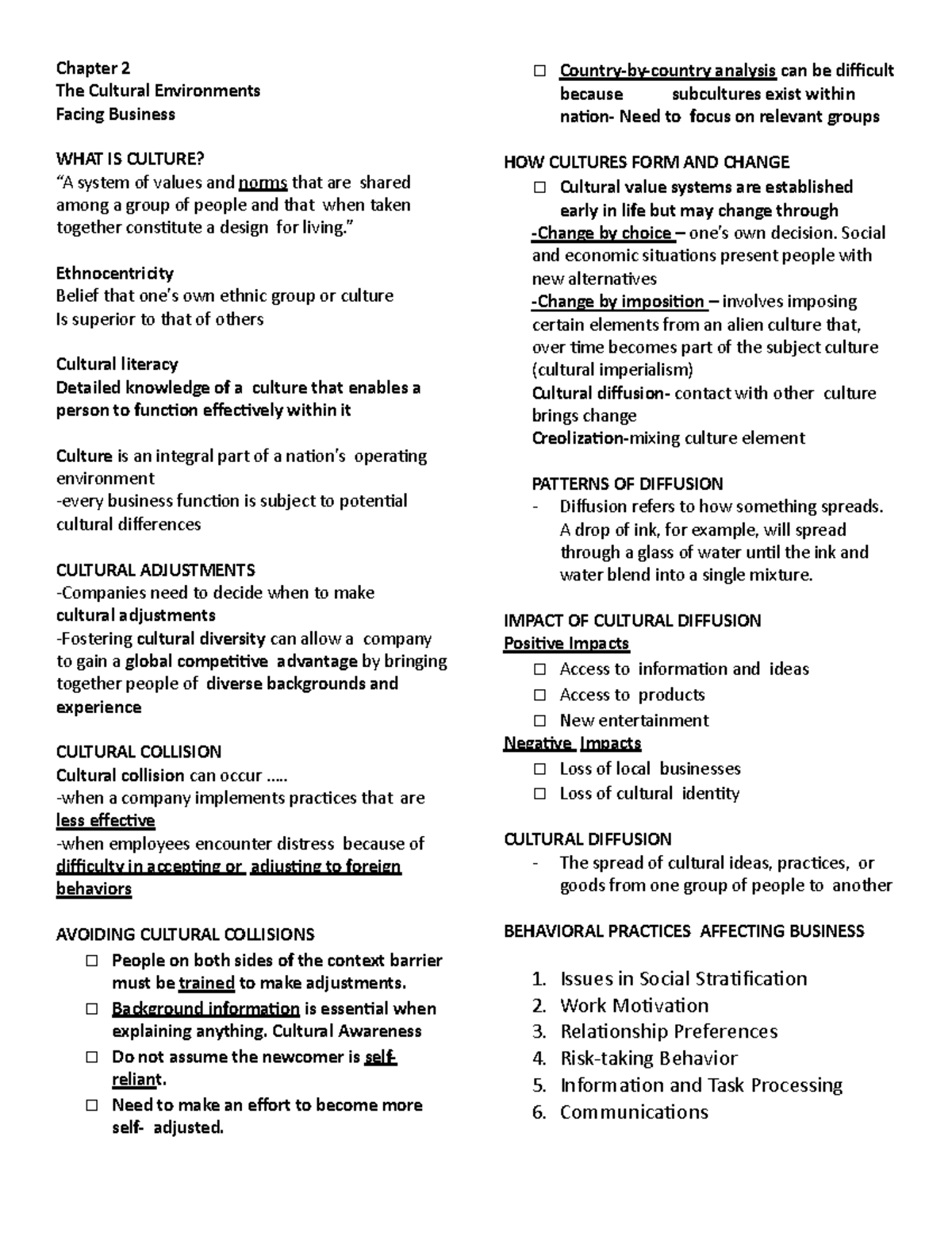 ECON Reviewer - INTERNATIONAL TRADE AND BUSINESS - Chapter 2 The ...