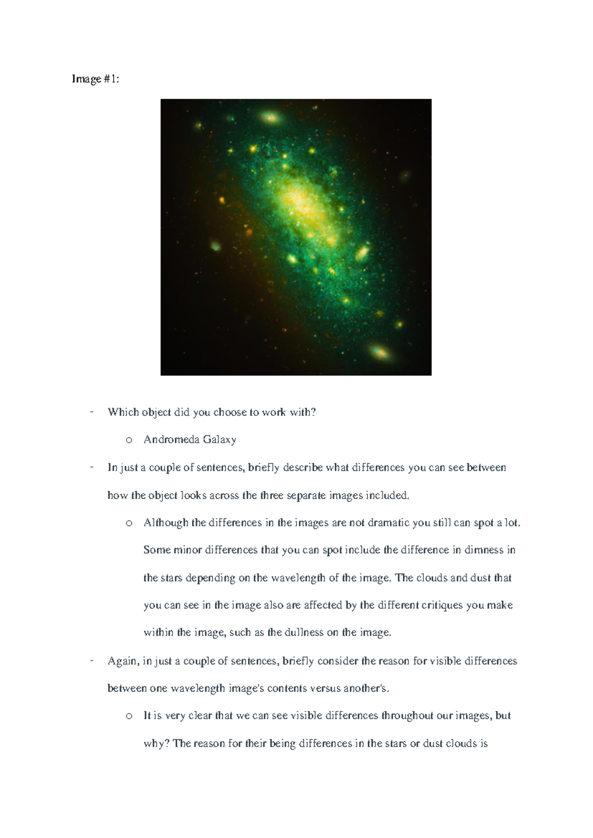 Astro 7n - Art Project #4 - Image #1: - Which object did you choose to ...