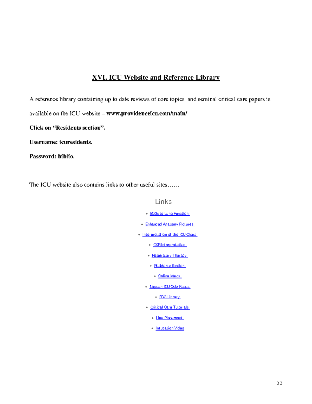 ICU Reference Library + International ACLS + Meds - XVI. ICU Website and Reference Library A ...