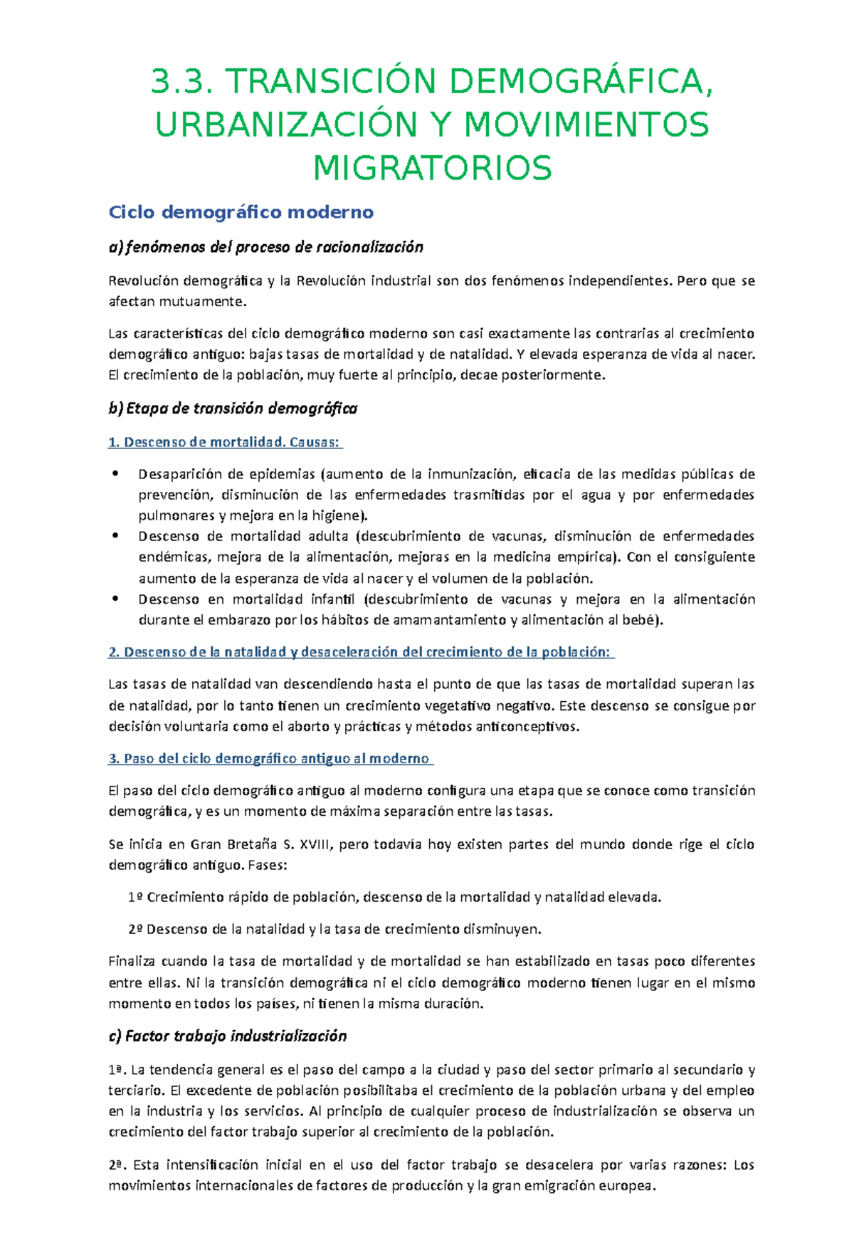 Ciclo Demog Mode - Pequeño resumen de Historia Económica. - 3 ...