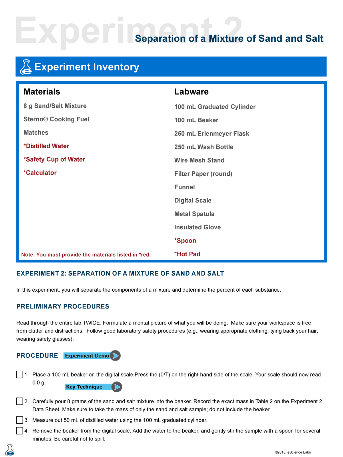 IC 4603 L04 Exp02 Filtration - Experiment 2Separation of a Mixture of ...