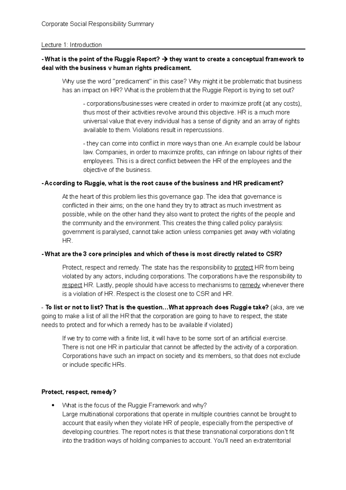 Corporate Social Responsibility Summary 2021 - HHS - Studeersnel