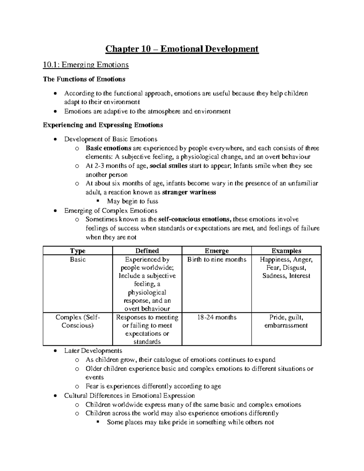 Chapter 10 - Emotional Development-converted - Chapter 10 – Emotional ...