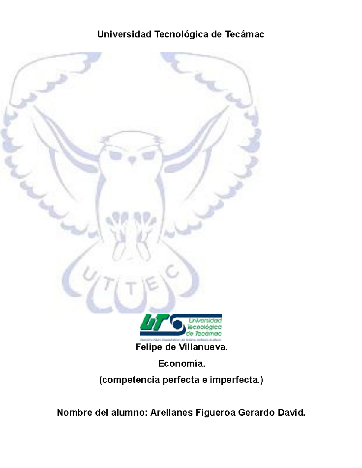 Competencia perfecta e imperfecta - Universidad Tecnológica de Tecámac ...