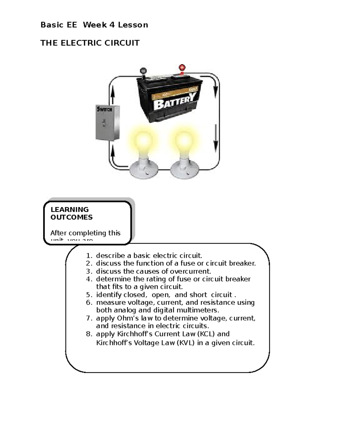 432688771-Basic-EE-Week-4-Lesson-docx - Copy - Basic EE Week 4 Lesson ...