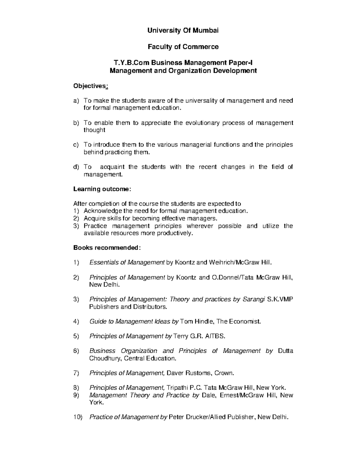 T.B.Com. Business Management - Paper - I - Orgnization Development (Eng ...