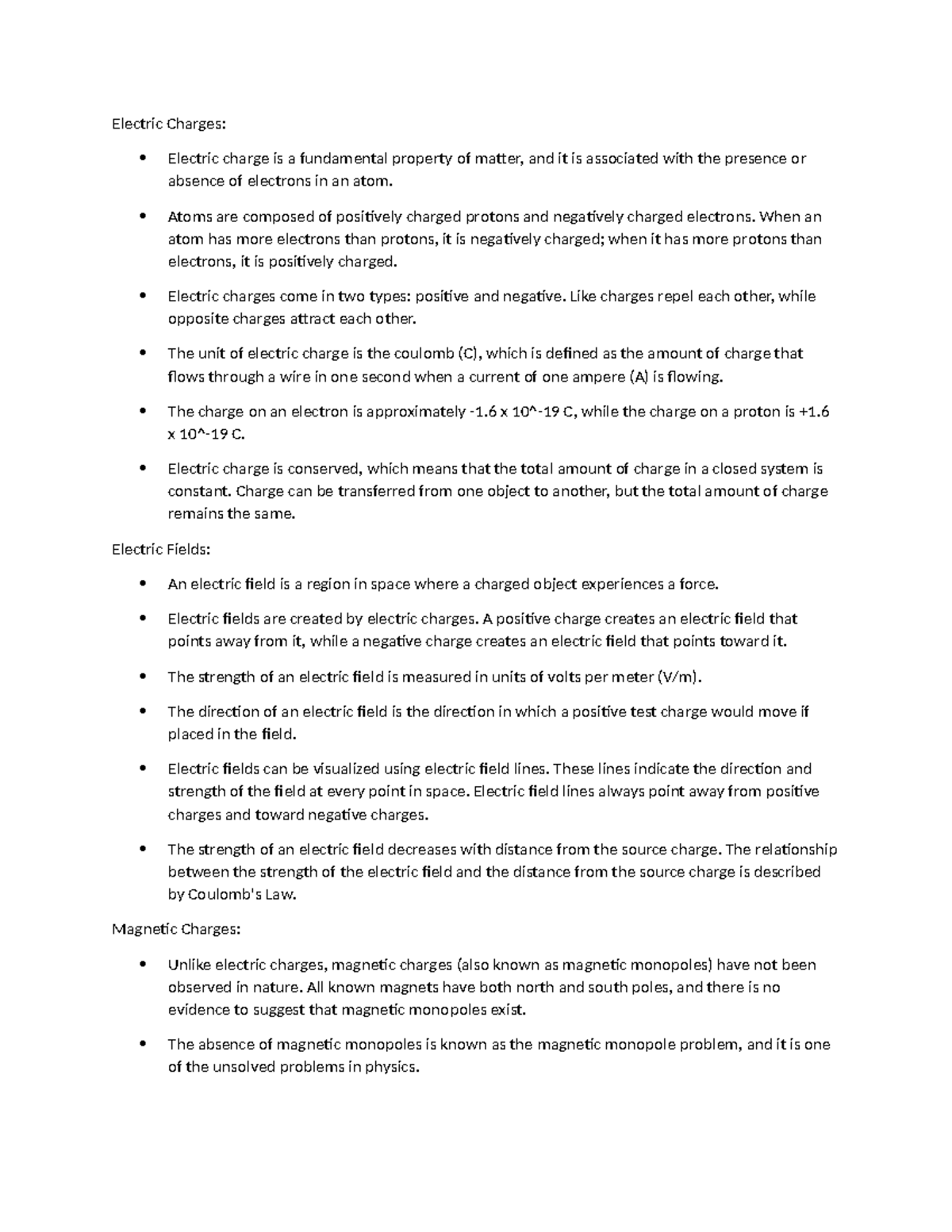 Electric Charges - Atoms are composed of positively charged protons and ...