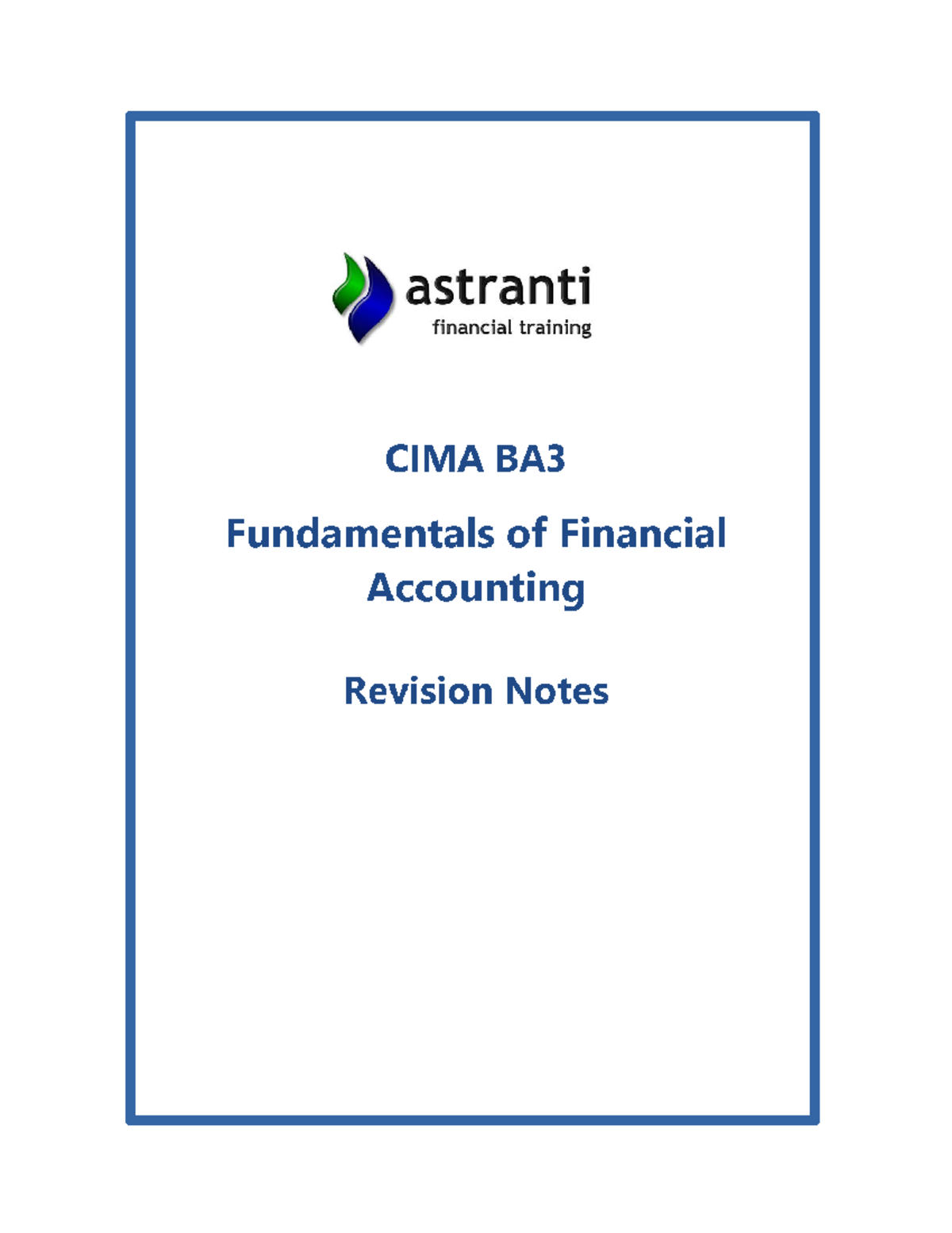 CIMA BA3 - REV - Lecture notes 14 - Basic finance - Studocu