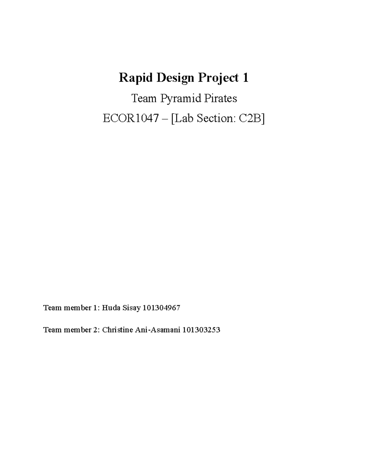 Visual Communications Report - Rapid Design Project 1 Team Pyramid ...