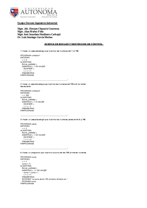 Examen parcial algoritmo y estructura de datos - 1RA PARCIAL DE ALGORITMO Y ESTRUCTURA DE DATOS ...