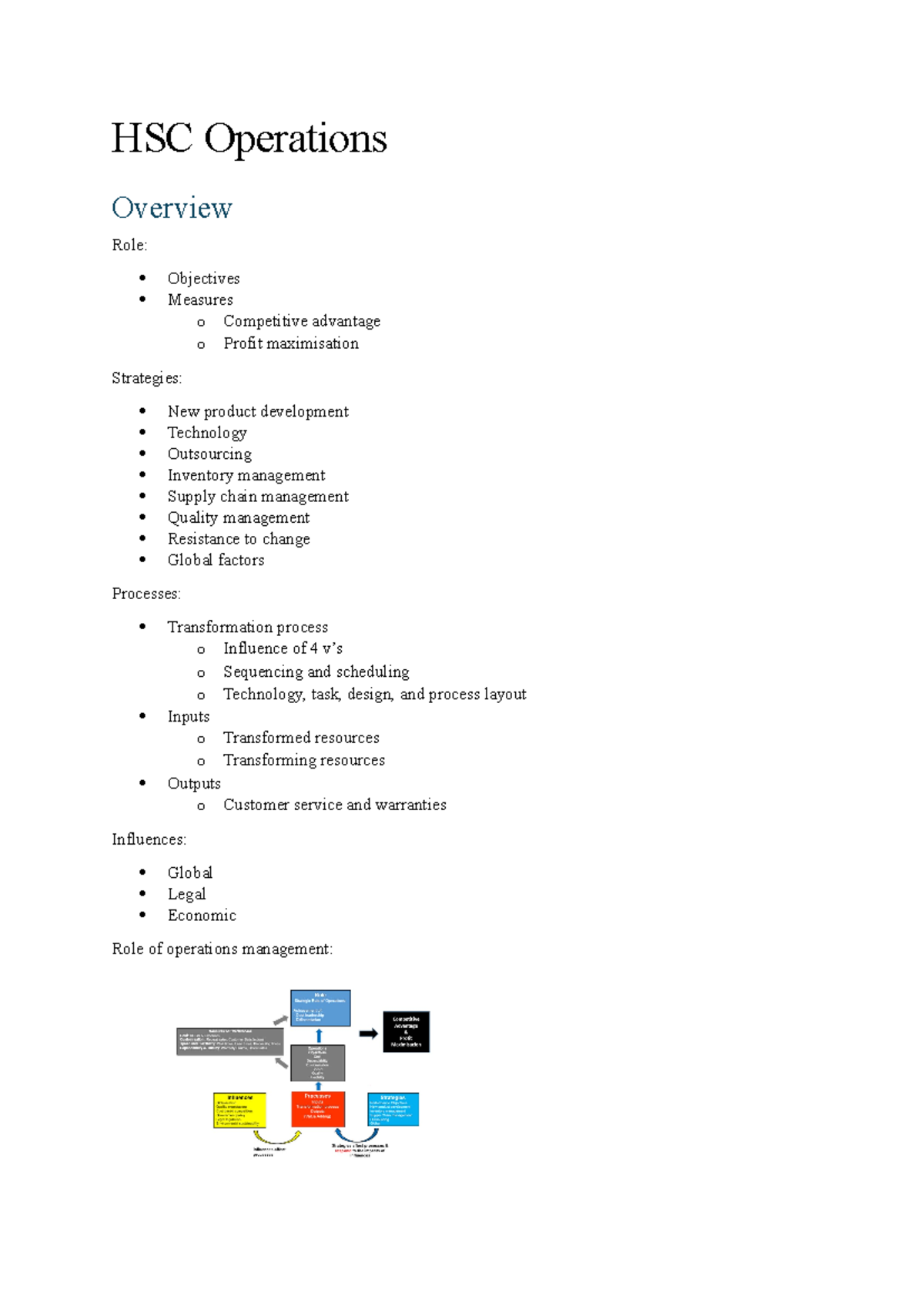 HSC Operations - HSC Operations Overview Role: Objectives Measures o ...