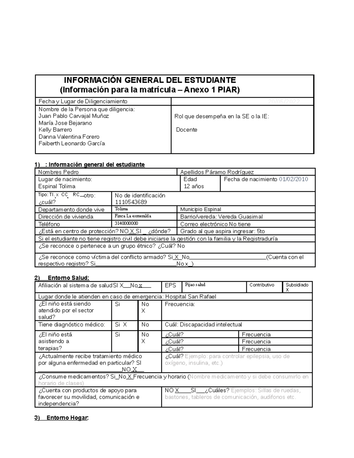 FORMATO PIAR FINALIZADO - INFORMACIÓN GENERAL DEL ESTUDIANTE ...