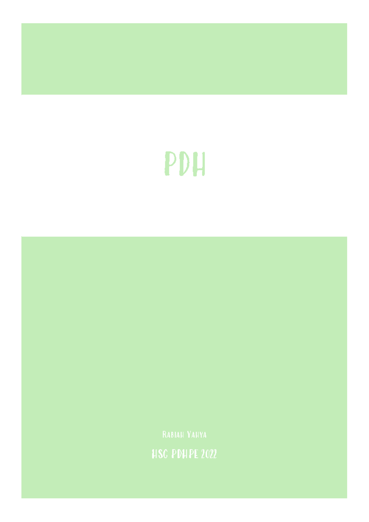 HSC Pdhpe Notes 1 (2) 3 - Rabiah Yahya HSC PDHPE 2022 PDH How are ...