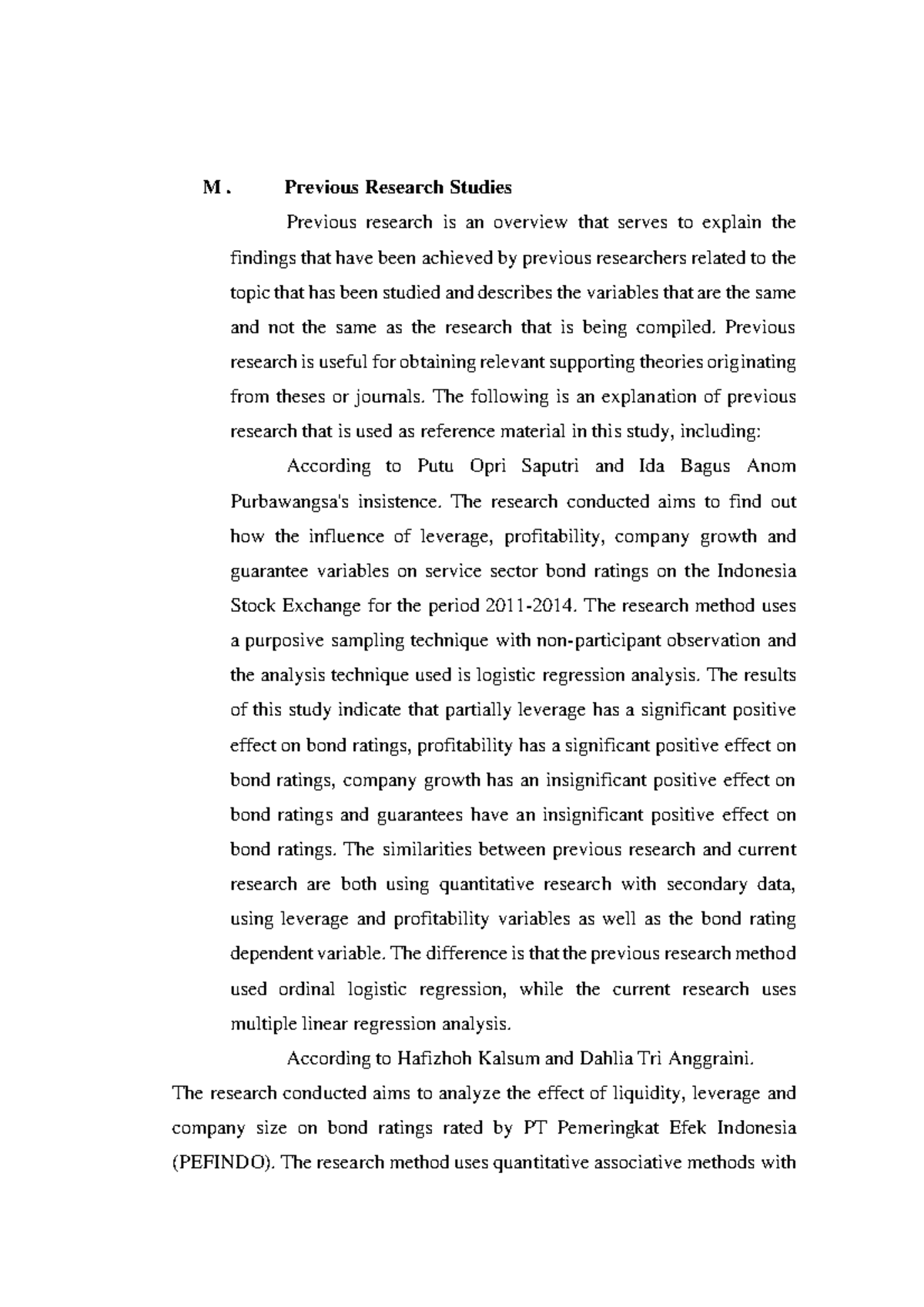 Management-9 - Classmate - M. Previous Research Studies Previous ...