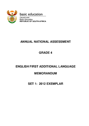 Gr 4 Eng FAL exemplar - Assessment for essay - ANNUAL NATIONAL ...
