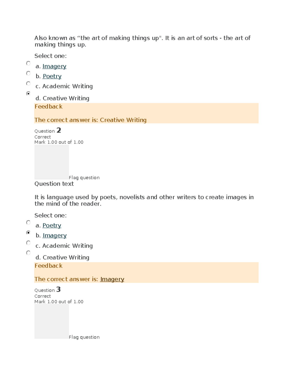 Creative Writing 1stquarter exam by kuyapatpat - Also known as “the art ...