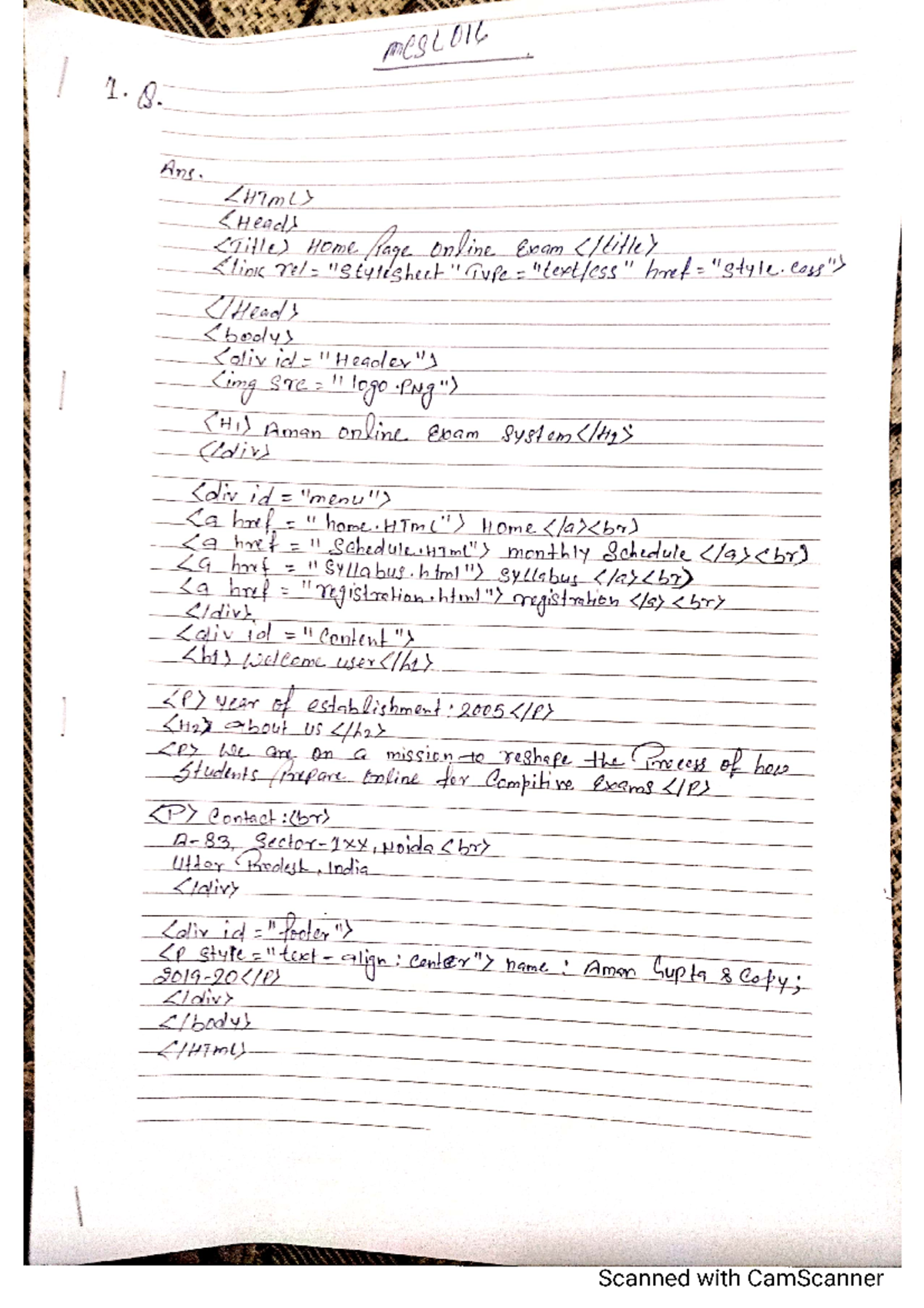 Mcsl016 - practical assignment og ignou - Internet Concepts and Web Design - Studocu