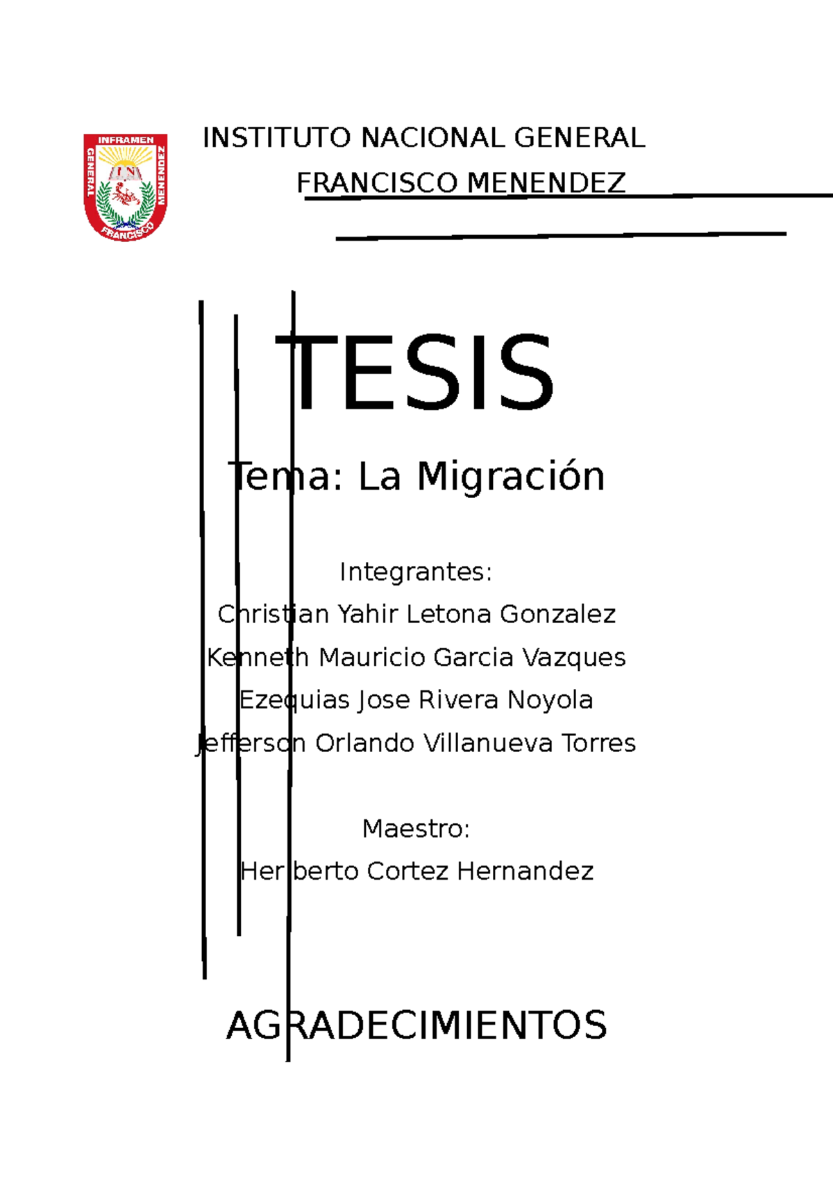 LA Migración Tesis - trabajo realizado con el fin de informar ...