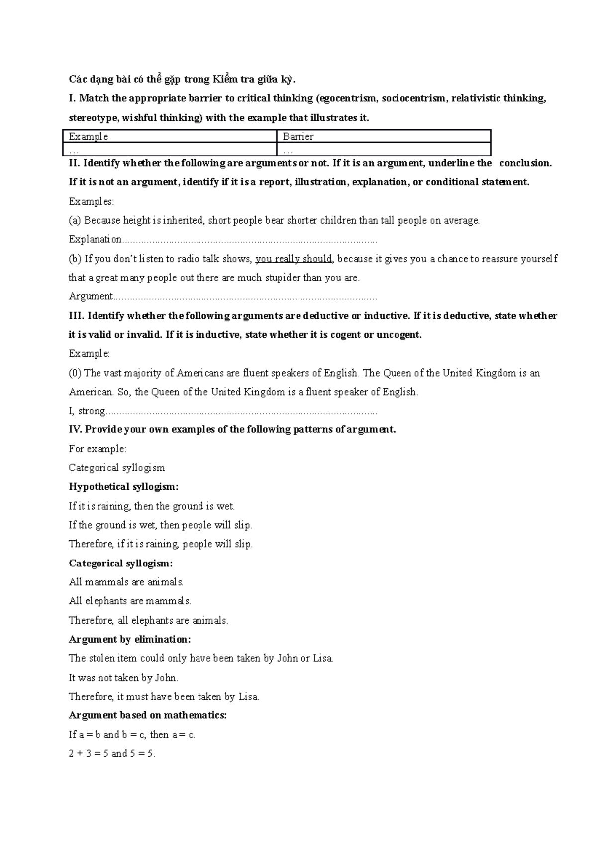 GK-TDPP - Mẫu đề giữa kì - Các dạng bài có thể gặp trong Kiểm tra giữa ...