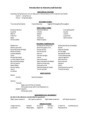 Lab 14 and 16 assignment - BIOL 2401 - Studocu