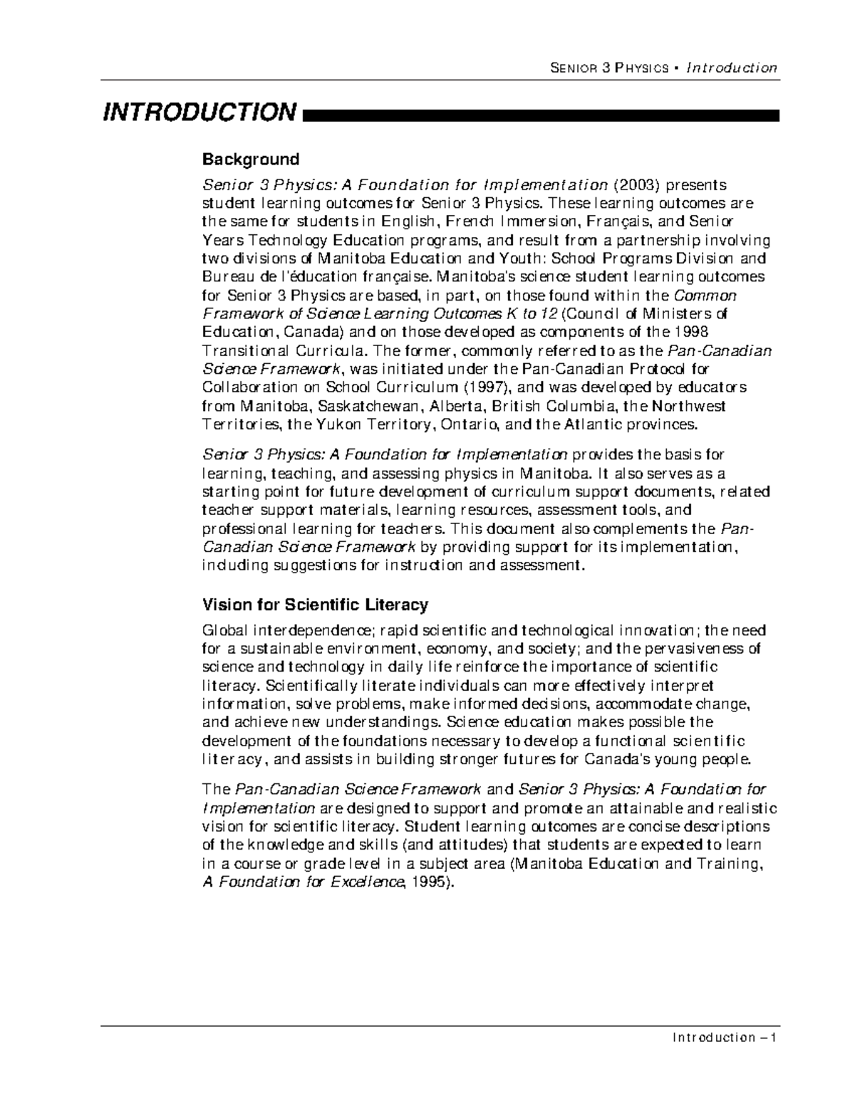 Senior 3 Physics 1 - SENIOR 3 PHYSICS • Introduction Background Senior ...