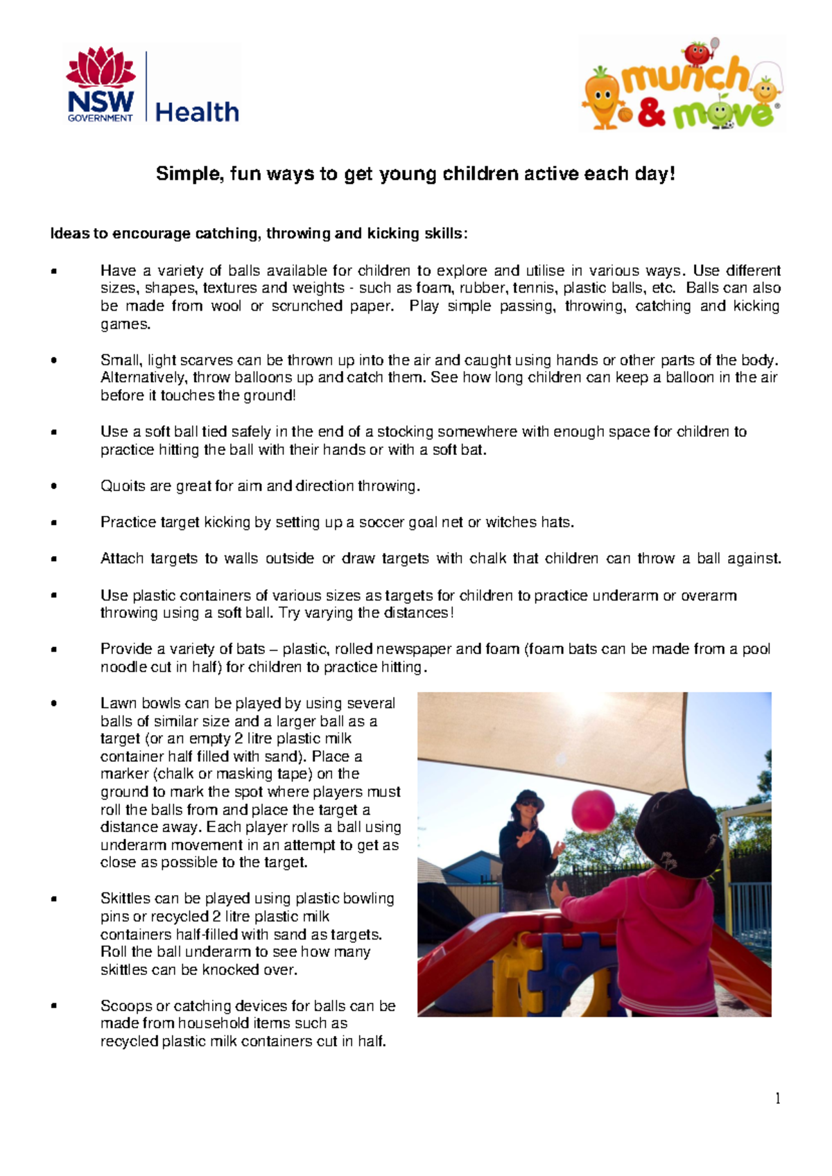 child care information for parents - 1 Simple, fun ways to get young ...