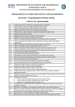 All unit - PPS Question pdf - PPS - UNIT-1(Question Bank) 4 Marks Comment