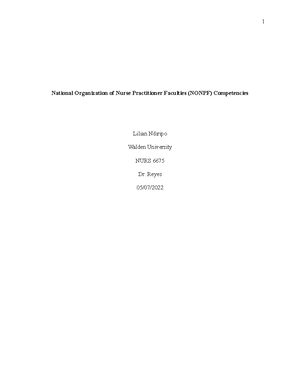 National Organization of Nurse Practitioner Faculties ( Nonpf ...