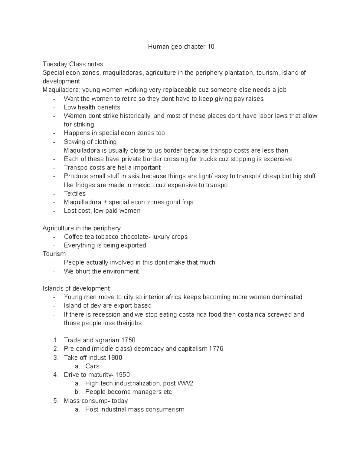 Human geo chapter 10 notes - Google Docs - Human geo chapter 10 Tuesday ...