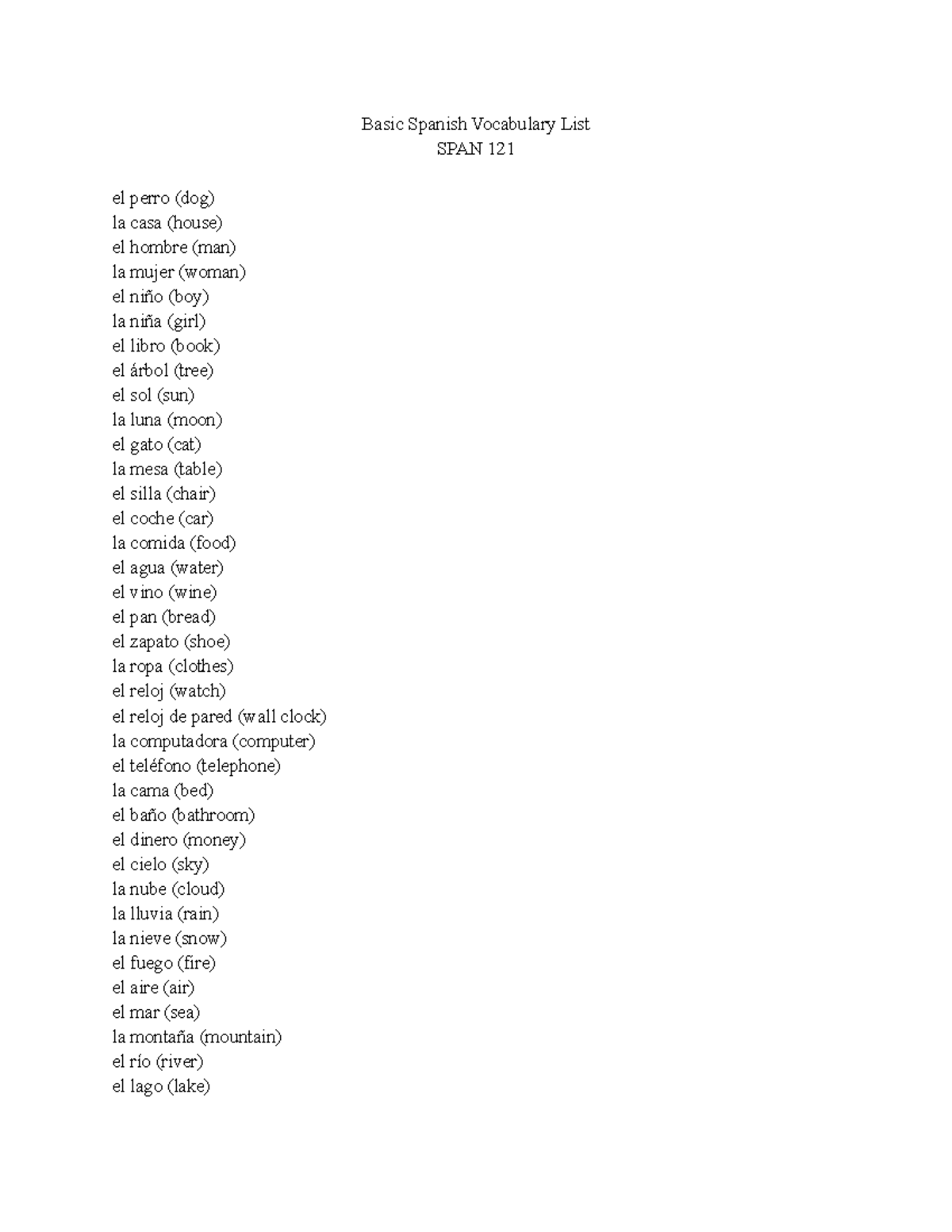 Basic Spanish Vocabulary List Studocu basic-spanish-vocabulary-list-studocu