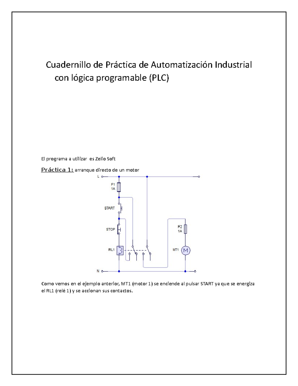 PLC Apunte Práctica UTU - Cuadernillo de Práctica de Automatización Industrial con lógica - Studocu