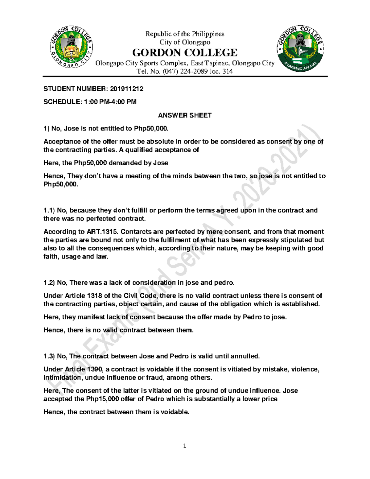 2019 11212 - lecture - Republic of the Philippines City of Olongapo ...