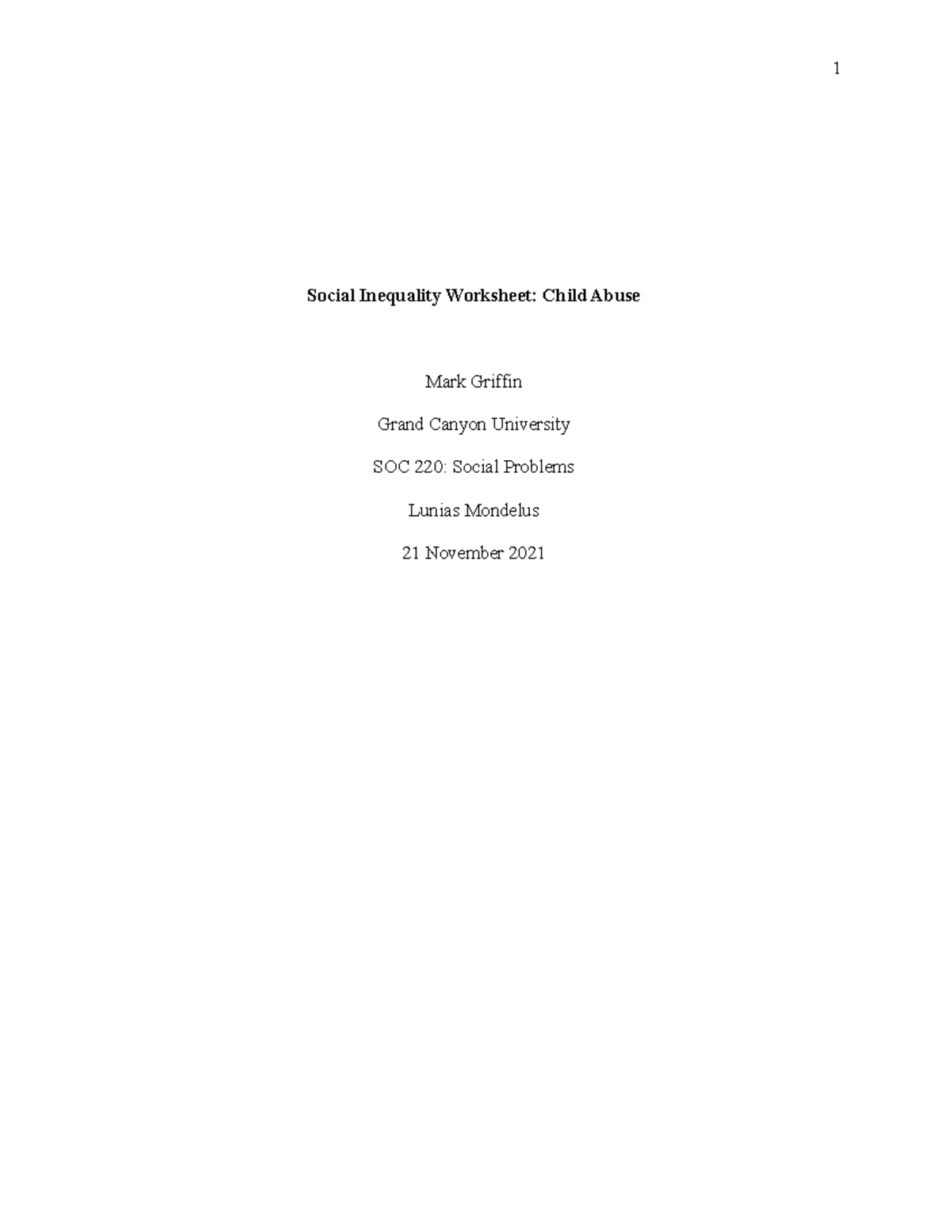 Social Inequality Worksheet - This can be due to their race, gender ...