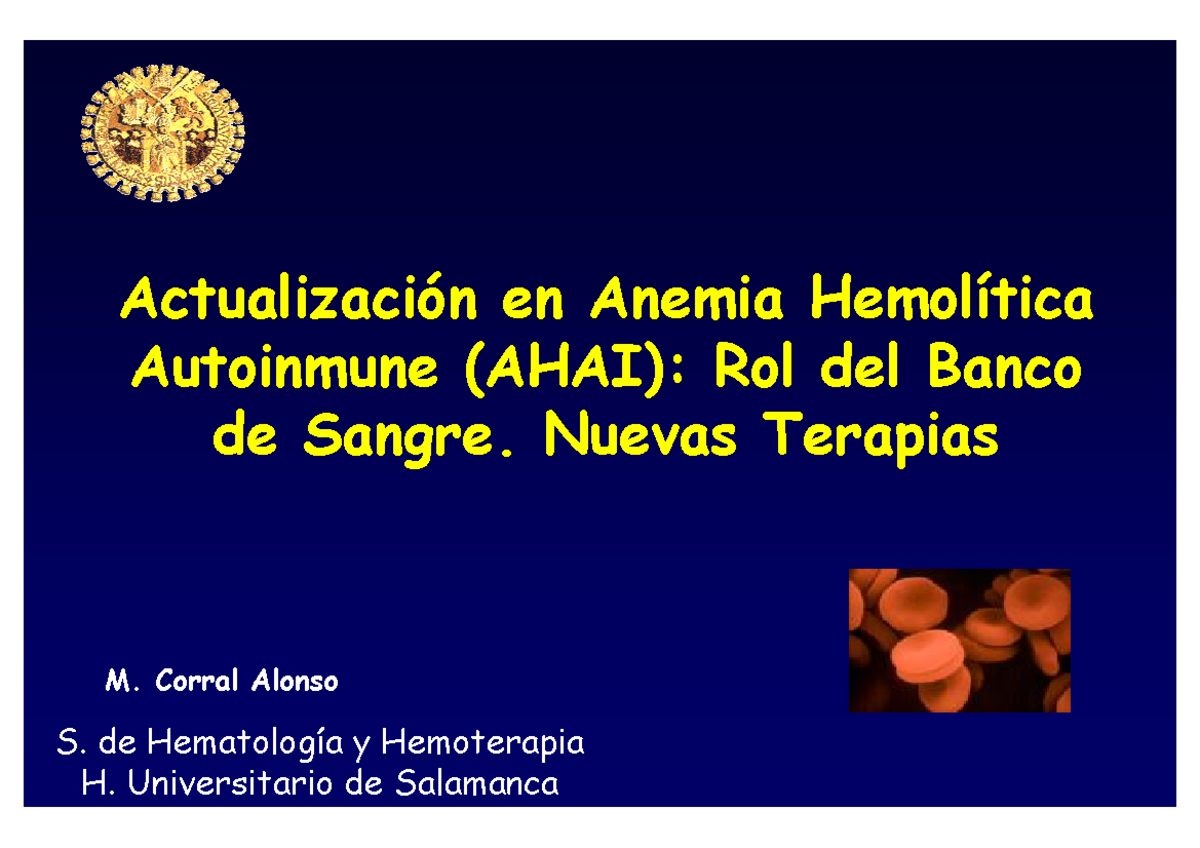 Actualizacion AHAI - Trabajo AHAI - Actualización en Anemia Hemolítica ...