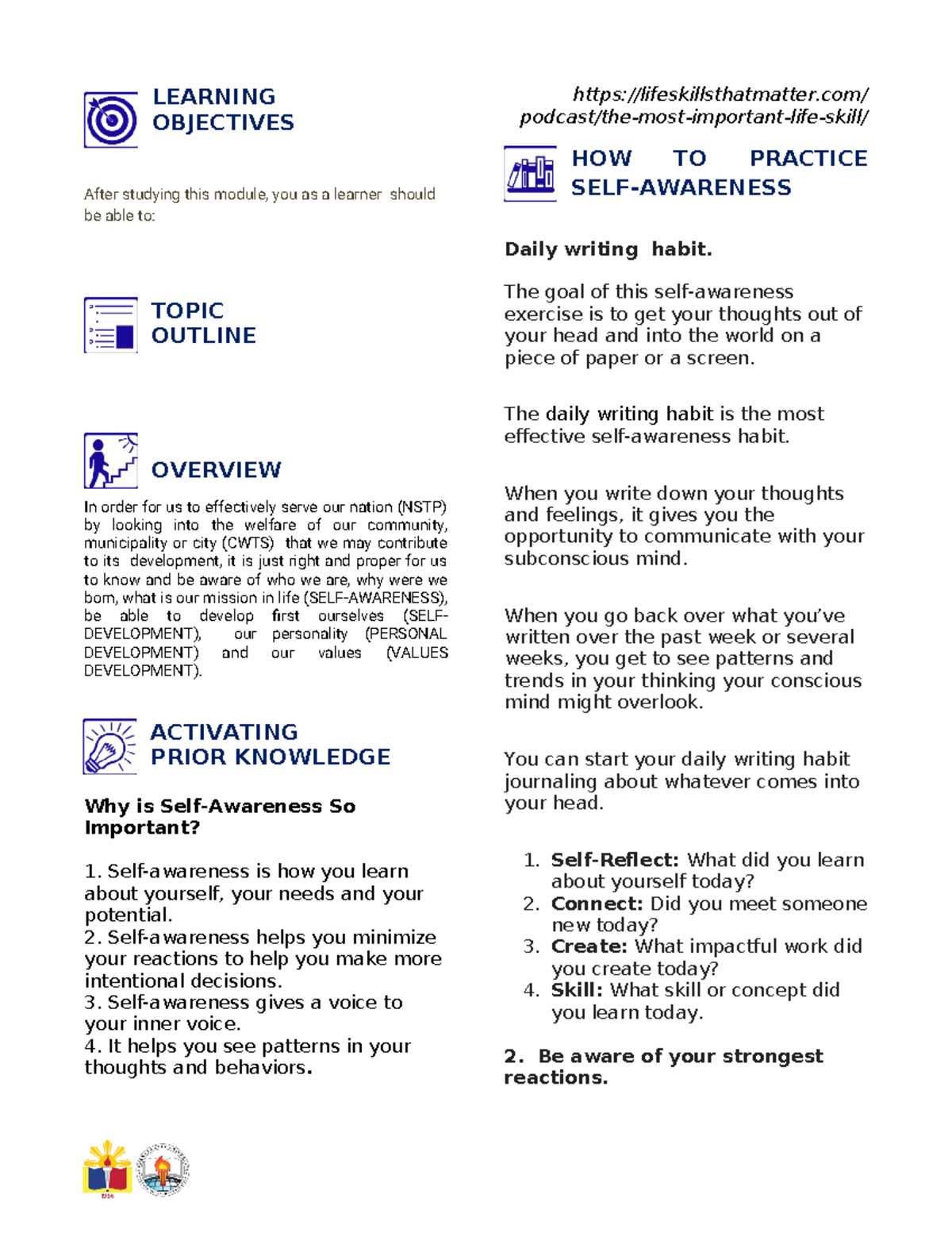 Module-2 - Lecture - LEARNING OBJECTIVES After studying this module ...