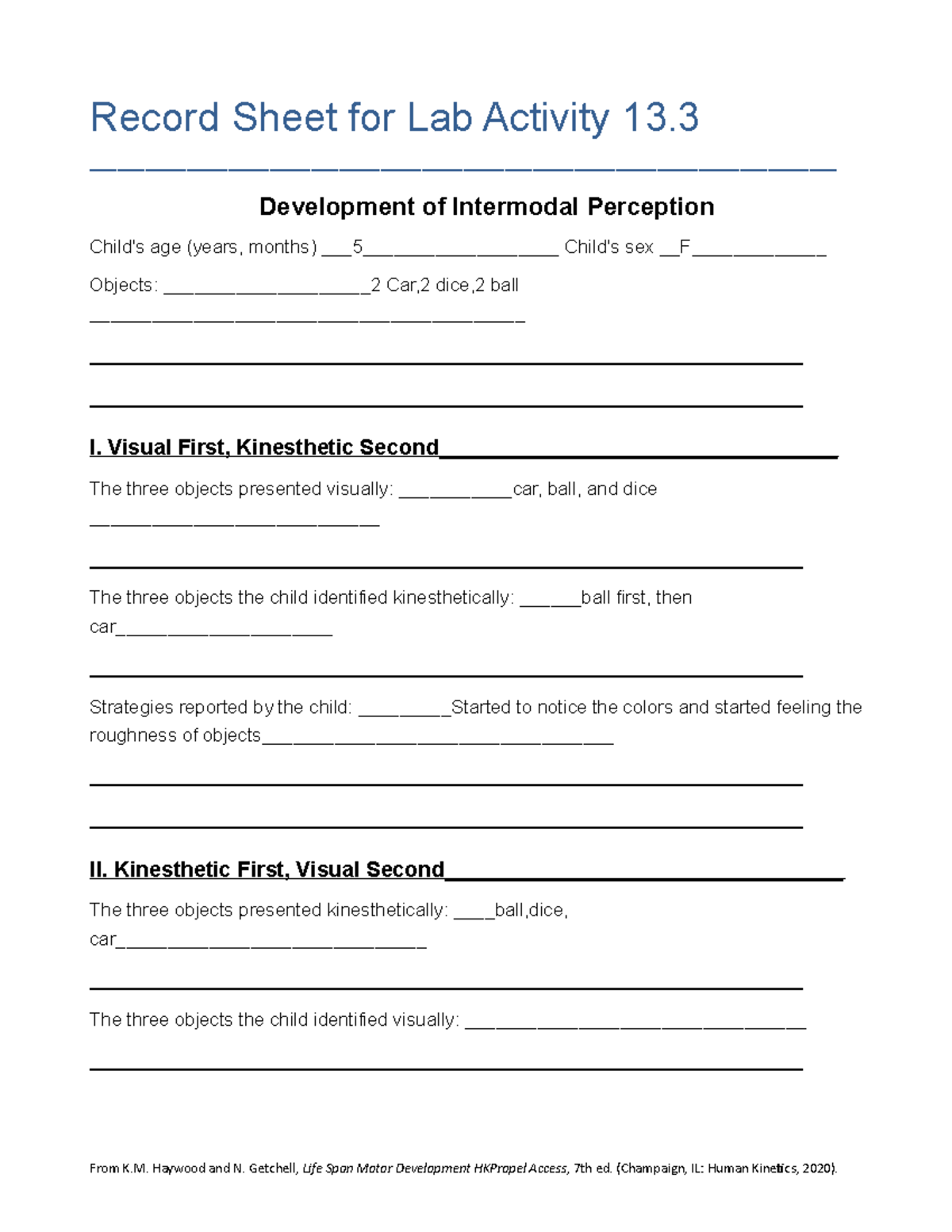 Record Lab A 13 3 - lab coursework - Record Sheet for Lab Activity 13. - Studocu