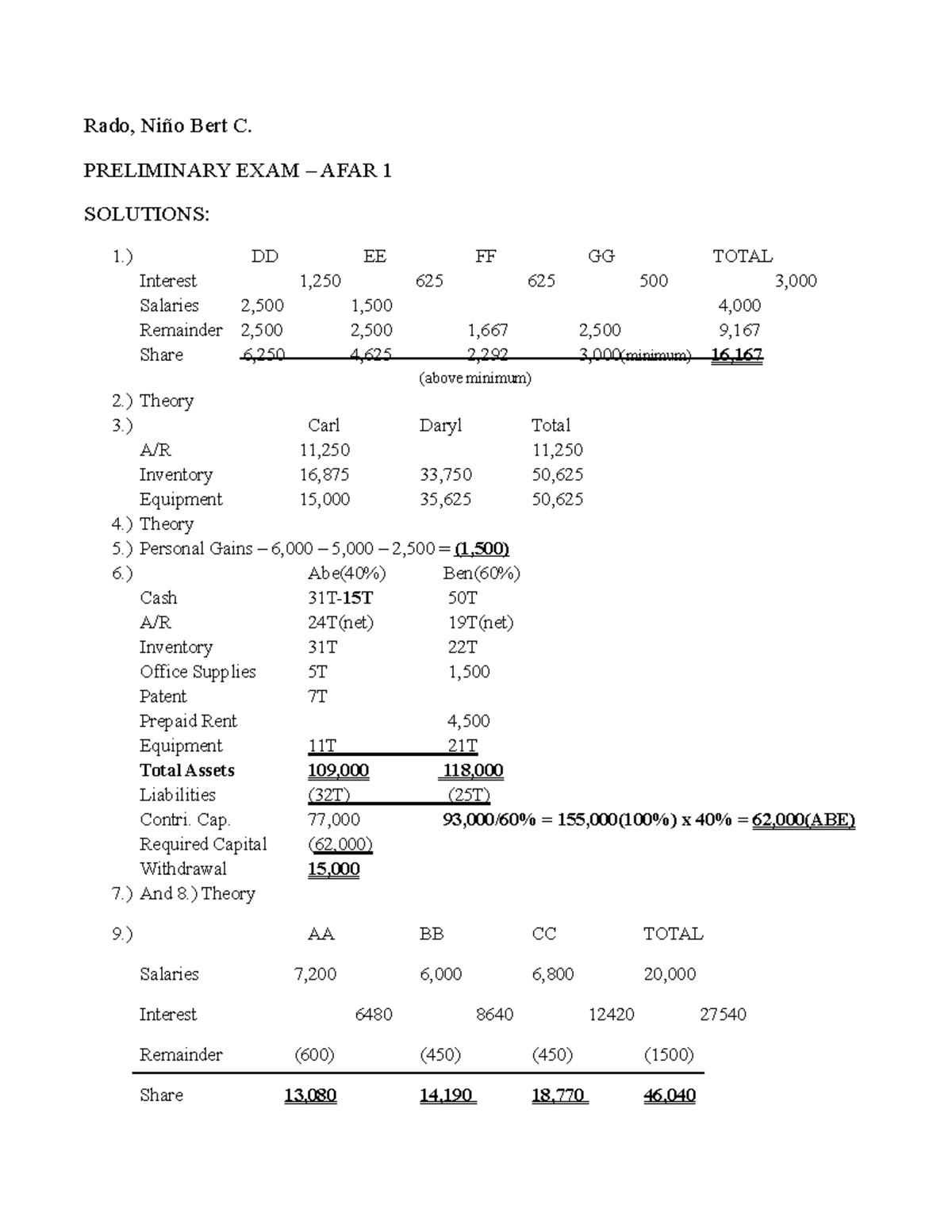 Sample/practice exam 25 September 2020, answers - Rado, Niño Bert C ...