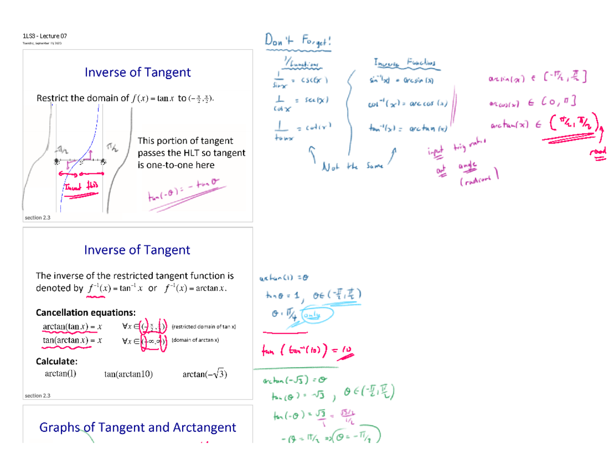 1LS3 - Lecture 07 - F23 - Math 1Ls3 - 1LS3 - Lecture Tuesday, September ...