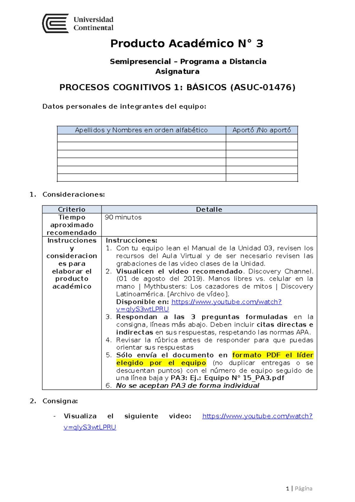 Producto Académico N°3 2022 20 B - Producto Académico N° 3 Semipresencial – Programa a Distancia ...