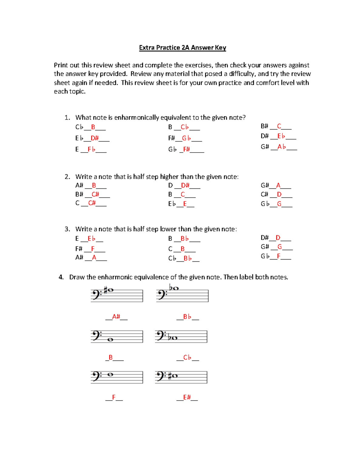 Extra Practice 2A Answer Key - **Extra Practice 2A Answer Key ** Print ...