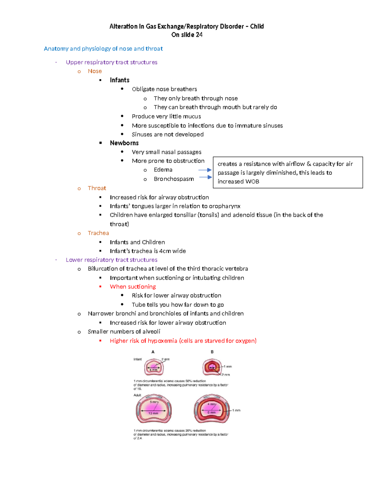 CH 18 Alteration in Gas Exchange - Respiratory Disorder - Alteration in ...